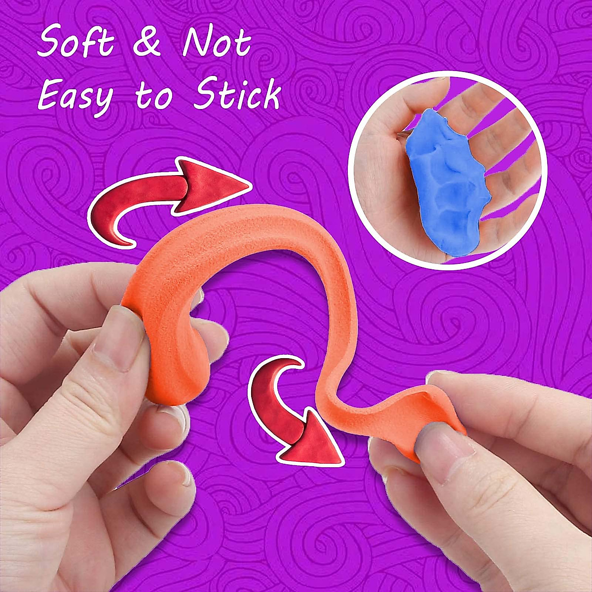 Air Dry Clay Magic Clay 24 Colors, VANJETO Modeling Clay for Kids with Tools, Soft & Ultra Light, Toys Gifts for Age 3+ Years Old Boys Girls Kids