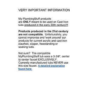 My PlumbingStuff RX2300J JUMBO Clawfoot Tub Add-a-Shower - 60” D-Style Rod with Shower Rings - JUMBO Chrome-Bell Showerhead - B3100 Ball-Valve Technology - 12 Shower-Curtain Rings