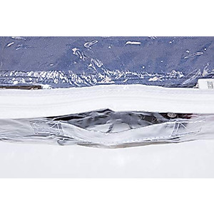 Clear Vinyl Zippered Storage Bags 12 x 15 x 3 Inch 5-Pack with Handle and Pockets