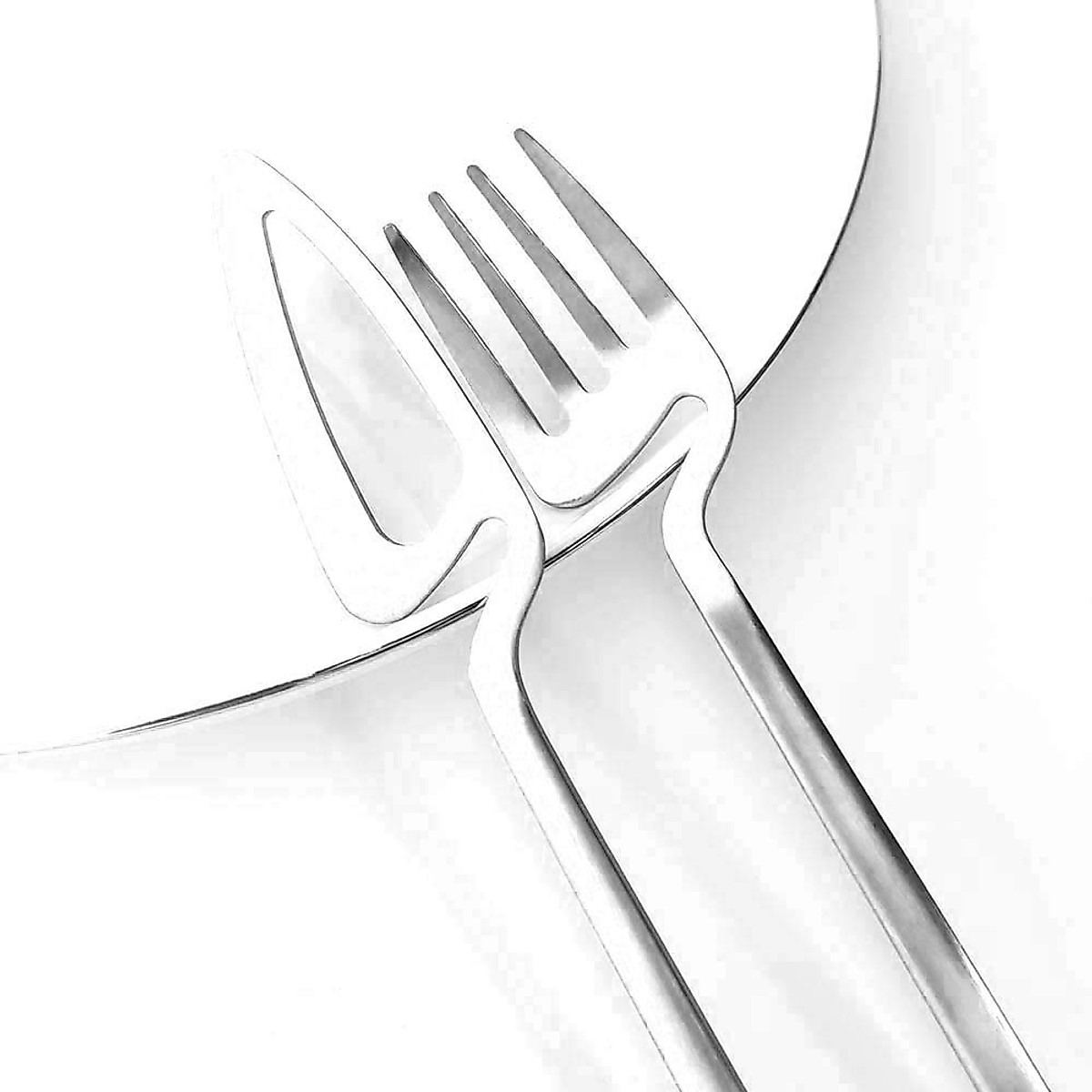 Uniturcky Flatware Set, 24-piece Silverware Cutlery Set with Serving Kitchen Utensil Set Service for 6, 304 Stainless Steel Utensils, Knife/Fork/Spoon, Matte Finish (A-Silver)
