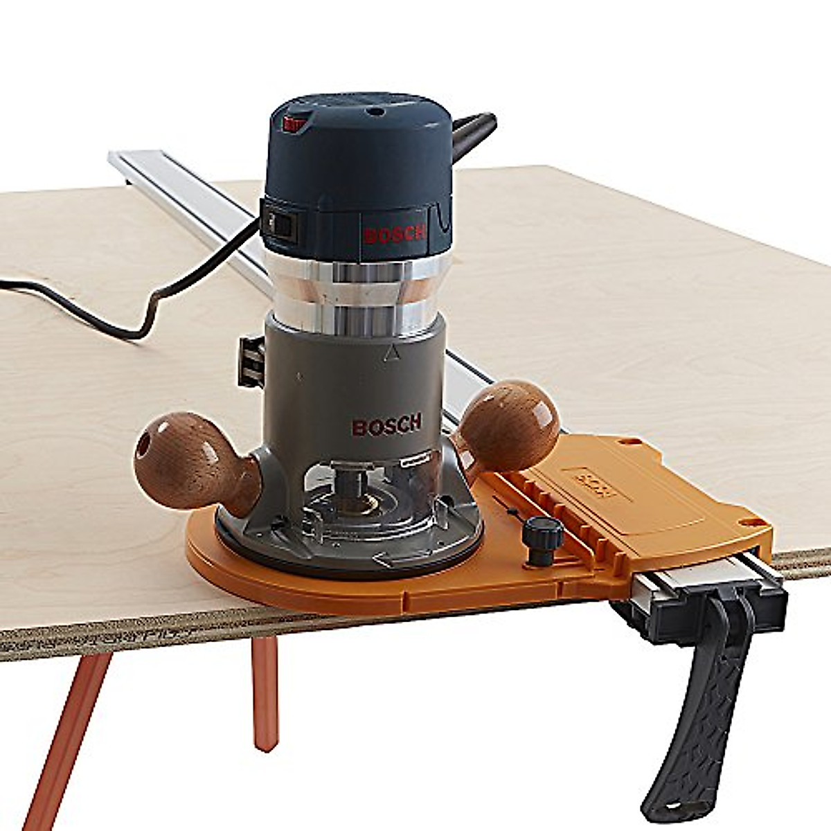Bora Router Dado Jig, the Woodworking Router Guide That Allows For Precise, Straight Dados, Rabbets, and Mortises | 542005, orange