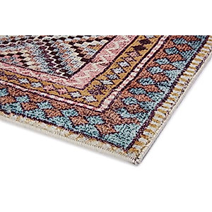 Loloi II Fiona Collection B20345 Coral/Blue, Contemporary 2'-0" x 5'-0" Accent Rug