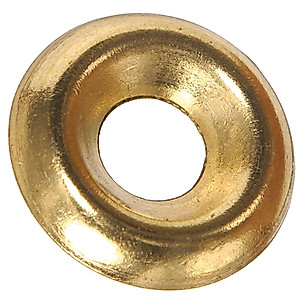 The Hillman Group 1251#8 Brass Plated Countersunk Finishing Washer 80-Pack