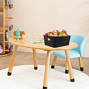 Bblina 6-pack Black Storage Basket, Plastic Weave Organizer Bins