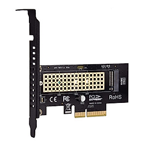 M.2 NVME SSD to PCIe 4.0/3.0 x4 Adapter, M.2 2280 2260 2242 2230 SSD to PCIe 4.0/3.0 x4 Host Controller Adapter Card with Aluminum Heatsink for PC Desktop with Full Speed