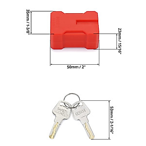 QWORK Electrical Cord Plug Lockout Device for Electrical Cord, 2 Pack Plug Locking Safety Lock Fits 2 & 3 Prong Plugs, Electrical Shutdown Service, Built-in Lock Cylinder, Dual Key