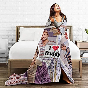 JULES Soft Pedro Pascal Collage Blanket 40'' x 50'' Flannel Fleece Blankets for Home Sofa Bed Room