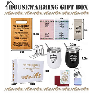 MY-ALVVAYS Housewarming Gifts for New Home House Warming Gift Set Basket for First/New Home Owner, Couple, Wedding Gift for Newlywed Couple, New Home Gift for Home