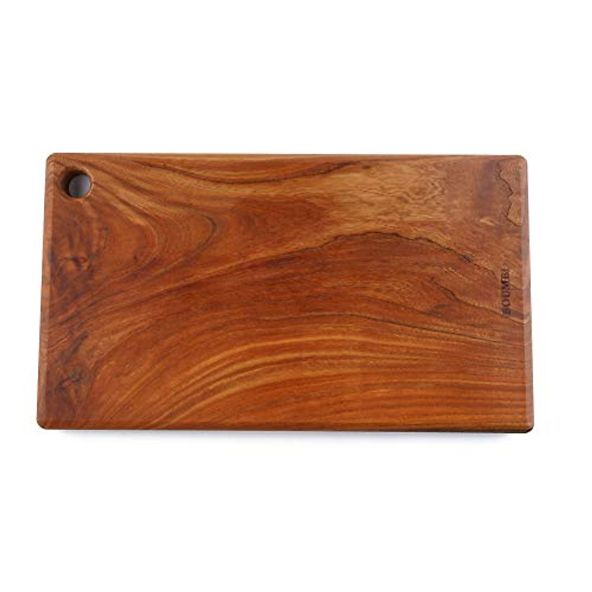 BOUMBI Zelkova Wood Reversible Cutting Board(15.55x9.05 x 1.1 Inches) Meidum