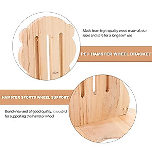 generic 1pc Gerbils Supporting Hamsters Hamster Mute Toy Gerbil Running Exercise Small for Wooden Syrian Jogging Holder Exercising Wheel Rotating Pet Supplies Run Silent Rack Pets Bracket