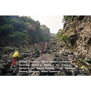 JJZS Adjustable Snake Gaiters for Men & Women, Camo Snake Proof Boot Gators, Snake Bite Protection Guards Chaps, Waterproof Leg Gators for Hiking, Hunting, Snow, Snowshoeing, Rattlesnake