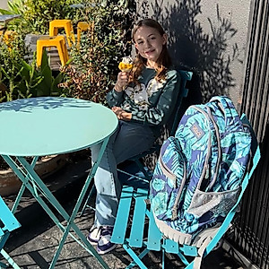 Tilami Rolling Backpack 19 inch Wheeled LAPTOP Boys Girls Travel School Student Trip, rainforest