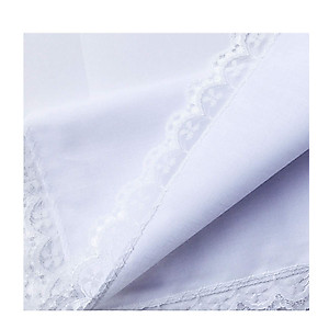 Lace Cotton White Handkerchiefs Perfect Wedding Bulk