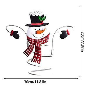 Christmas Wine Bottle & Glass Holders, 3PCS Snowman Santa Claus Gnome Organizer Rack with Christmas Theme, 1 Wine Bottle and 2 Glasses Holder for Home Kitchen Decor (Snowman-1pc)