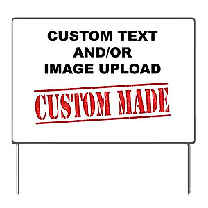 Personalize Custom Yard Sign 24" x 18", Metal H-Stake Included