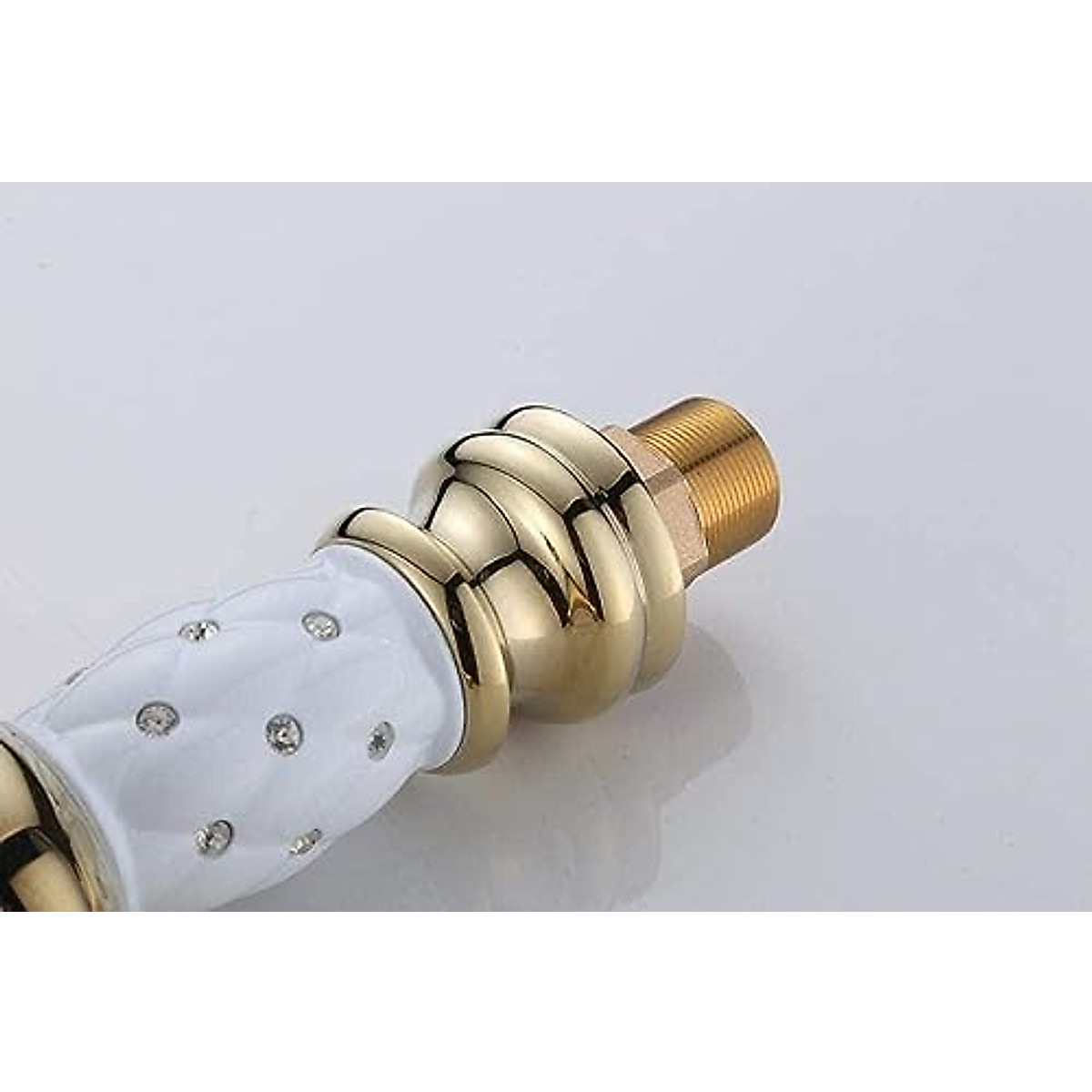 Faucet Household Sink Faucet Kitchen Faucet Bathroom Faucet All White Diamond Shaped Copper Hot and Cold Bathroom Under Bathroom Counter Diamond Basin Faucet
