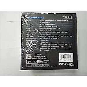 MINIX NGC-5 Pro, Intel i5-10210U 8GB/256GB NVMe SSD Windows 11 Pro Mini PC, Triple 4K @ 60Hz Display/HDMI 2.0/ USB-C/DP/Wi-Fi6/ 2xGigabit Ethernet/4USB 3.1. Support 4G LTE, SSD (SATA), Auto Power On