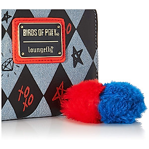 Loungefly x Birds of Prey Harley Quinn Eyes Zip-Around Wallet, Multi, Adults and children 14+