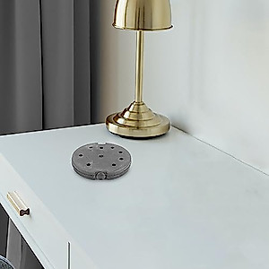 Homoyoyo Black nightstand Counterweight lamp Holder Chassis Desktop Lamp Base Plate Parts Rack Round Floor Lamp Base tie Table Lamps Iron Table River Sand Floor lamp Chassis