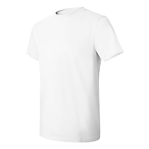 Hanes Men's Nano Premium Cotton T-Shirt (Pack of 2), White, Medium