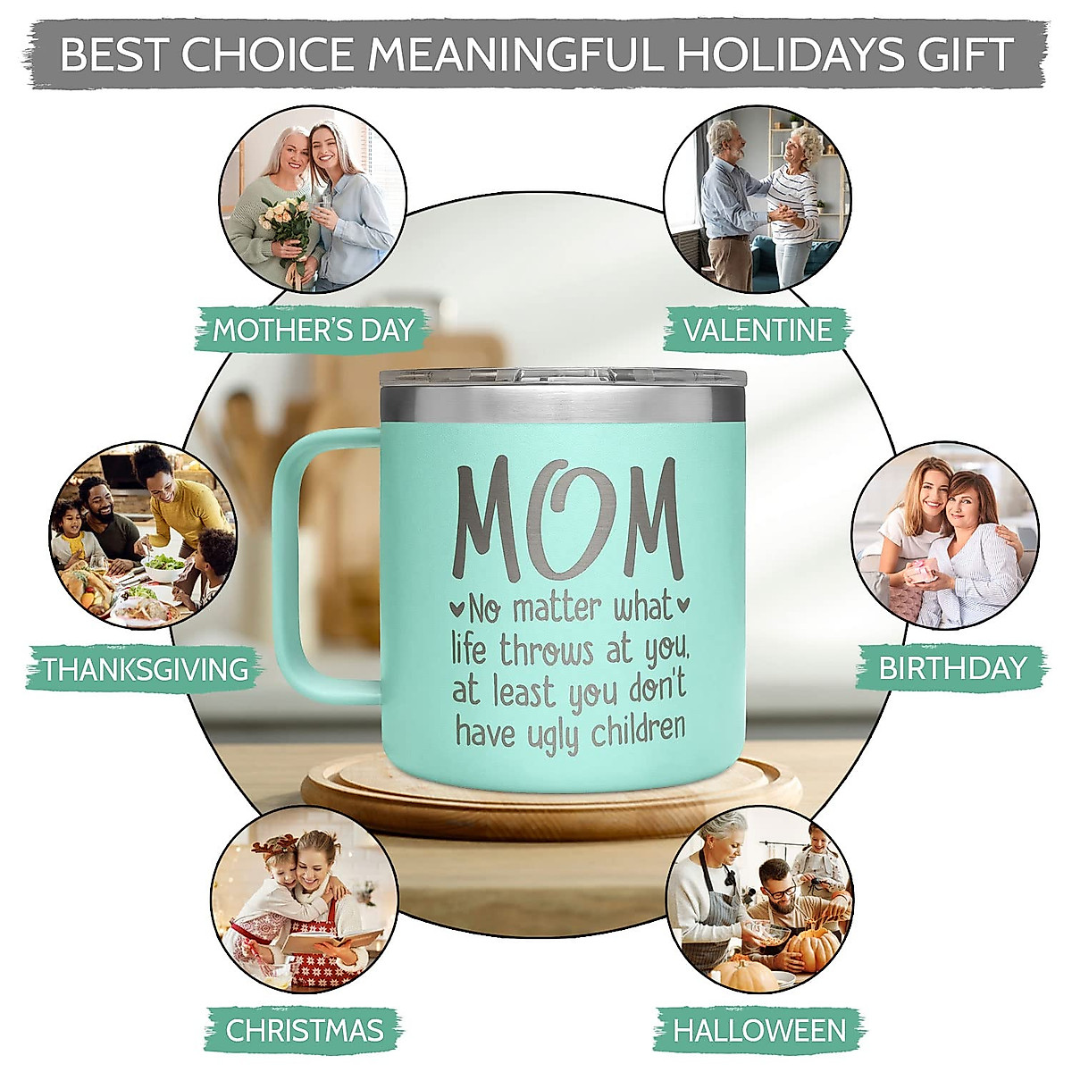 Gifts For Mom From Daughter, Son, Mother Gifts For Women, Grandma, Birthday, Thanksgiving, Christmas, Mothers Day Gifts For Women, Mom To Be, Pregnant Mom Gifts, Mom Mug Gifts Ideas, 14 Oz Coffee Mug