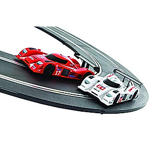 Scalextric C1368T 24 Hr Le Mans Sports Cars Slot Car Analog 1:32 Race Track Set, Red/White/Black