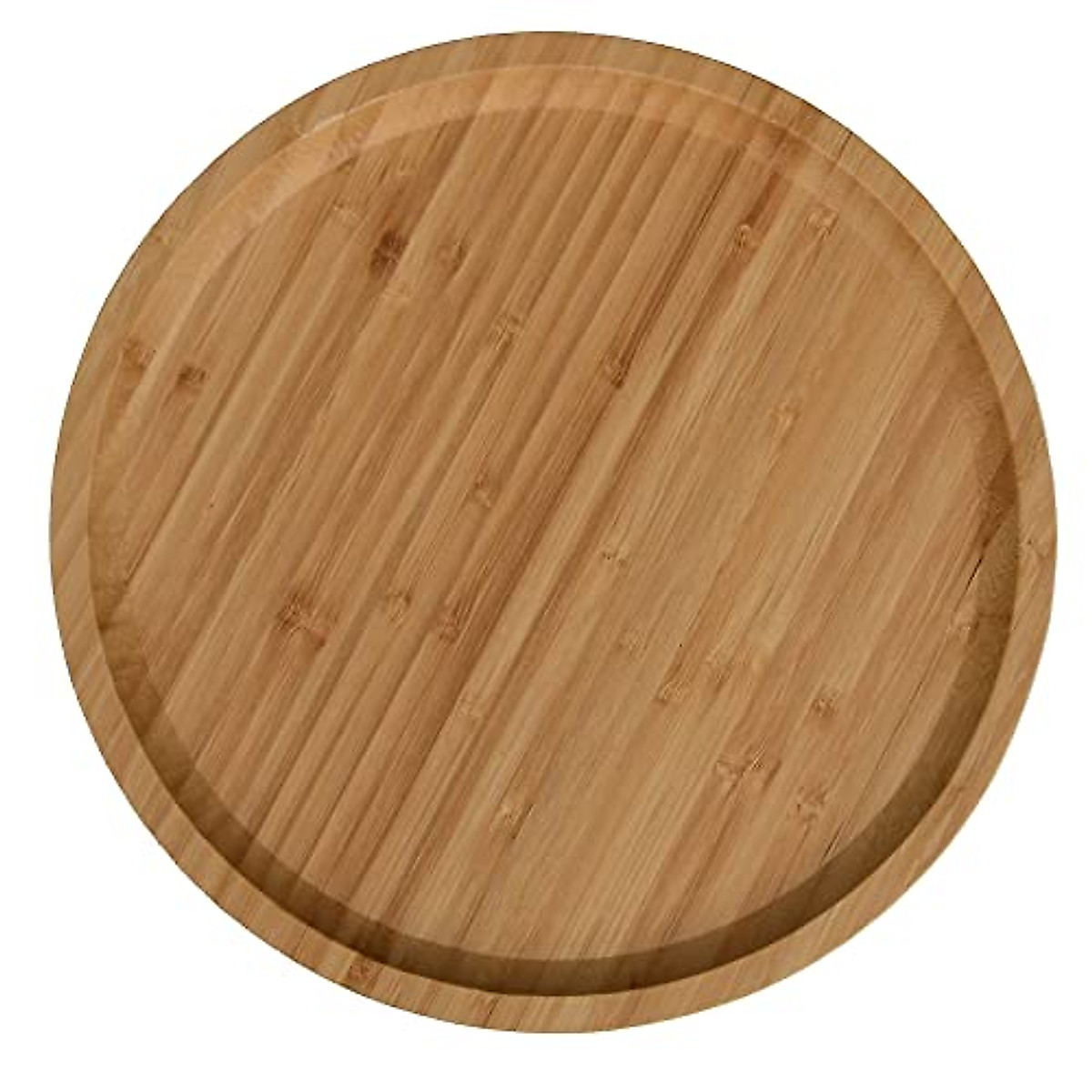 Party Trays for Serving Food, Bamboo Platter, Breakfast Dinner Trays Coffee Bread Serving Tray, Fruit Platters for Wedding Party Home Hotel Restaurant (11.8 Inch, Round)