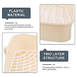 Ipetboom Triangle Potty Trainer Rabbit Litter Box Potty Trainer Pet Toilet Hamster Bunny Corner Litter Bedding Box Litter Pan for Rabbit Bunny Chinchilla Ferret Guinea Pig Hamster