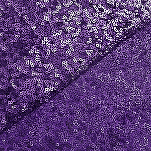 Sugargirl Purple Sequin Backdrop Curtain 2 Panels 2FTx8FT Glitter Purple Background Drapes Sparkle Photography Backdrop for Party Wedding Birthday Wall Decoration