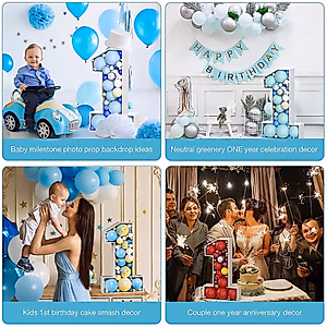 JoyBox Design 3FT Mosaic Balloon Frame Number 1 Light Up Numbers Pre-Cut Kit Thick Foam Board Decoration for Birthdays Anniversary Baby Shower