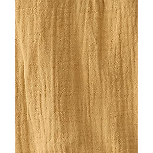 little planet by carter's unisex-baby Organic Cotton Gauze Overall Jumpsuit, Ochre, 18 Months
