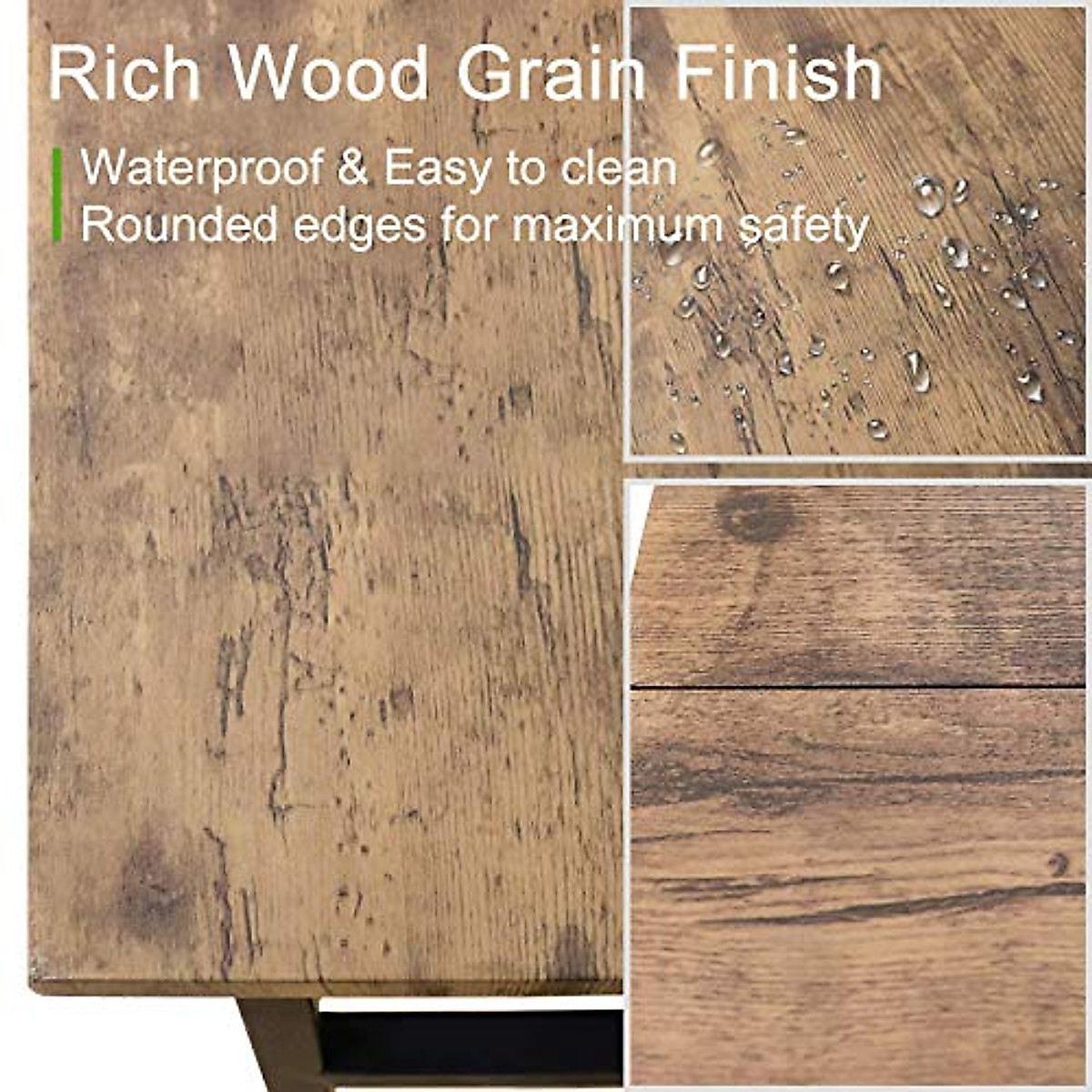 aboxoo Folding Computer Desk 36 inches Industrial Style Foldable Laptop Table Modern Simple No Assembly Study Home Office Notebook Minimalist Multi-Functional Workstation for Bedroom Kitchen