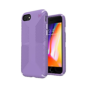 Speck Products Presidio2 Grip Case, Compatible with iPhone SE (2022)| iPhone SE (2020)| iPhone 8| iPhone 7, Marabou Purple/Concord Purple/Plum Purple
