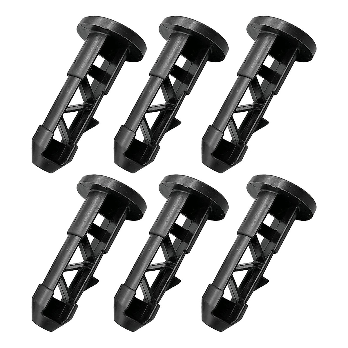 6pcs Wheelie Bin Lid Hinge Pins, Plastic Wheelie Bin Lock Bin Lid Hinge Pins Dustbin Lid Fixings Wheelie Bin Hinge Fits Most Standard Size Wheelie Bins(Black)