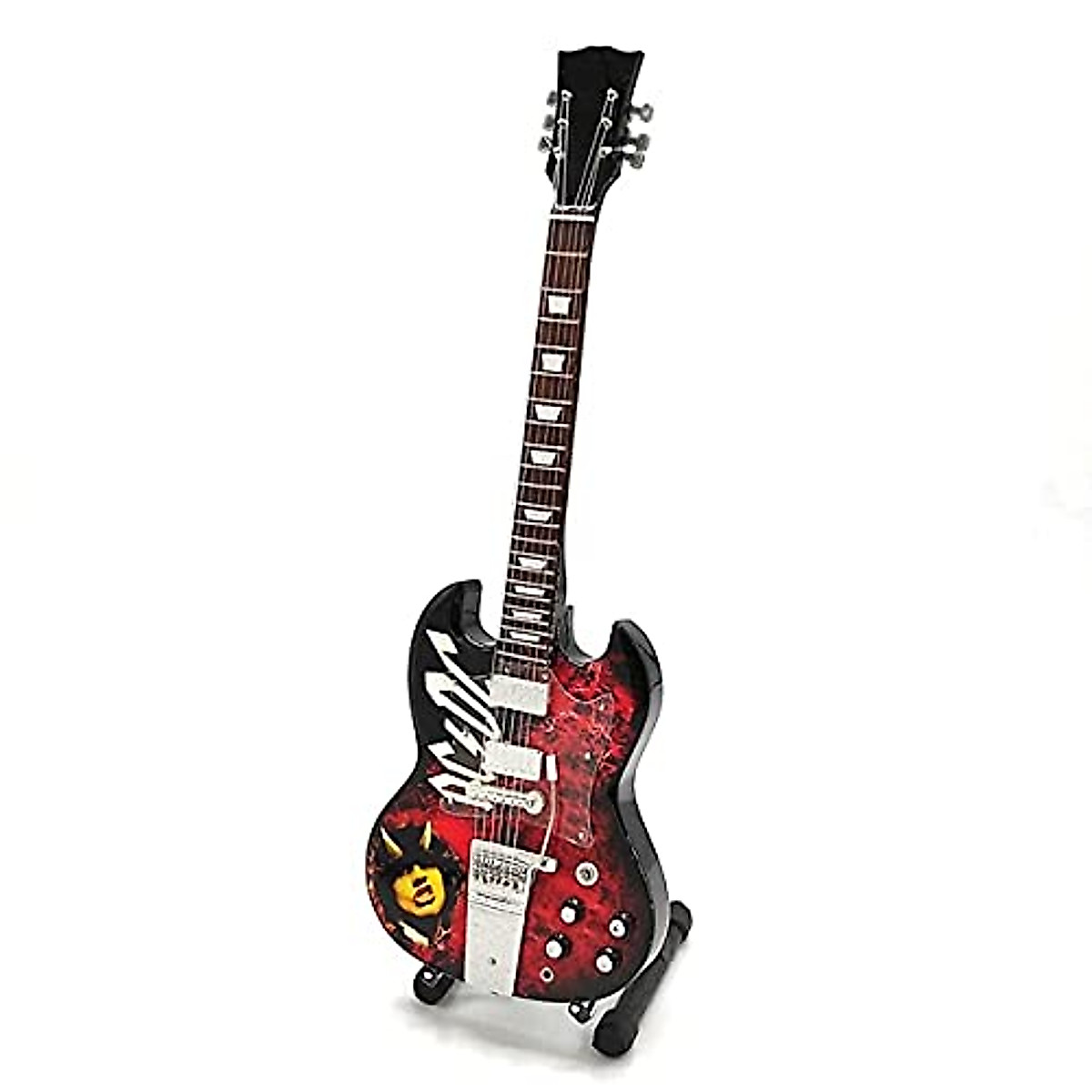 Mini Guitar For AC/DC A-N-G-U-S YOUNG Portrait Display GIFT