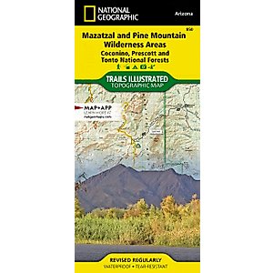 Mazatzal and Pine Mountain Wilderness Areas Map [Coconino, Prescott, and Tonto National Forests] (National Geographic Trails Illustrated Map, 850)