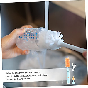 Toyvian 1 Set Electric Bottle Brush Milk Bottle Cleaning Brush Flexible Cleaning Brush Silicone Brush Bottle Cleaner Cleaning Lip Gloss Kit Sponge Baby Makeup