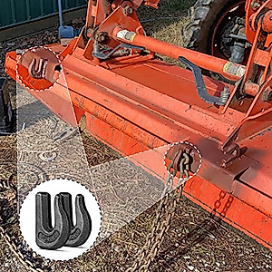 6Pcs Weld-On Chain Hook, 3/8 Inch Grade 70 Clevis Grab Hooks for Tractor Bucket, Heavy Duty Grab Hook Weldable for Chain Pulling and Lifting, Forged Steel Weld Hooks for Rigging/Forklift Trailer