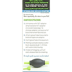 Python Squeeze Siphon Starter Aquarium Adapter