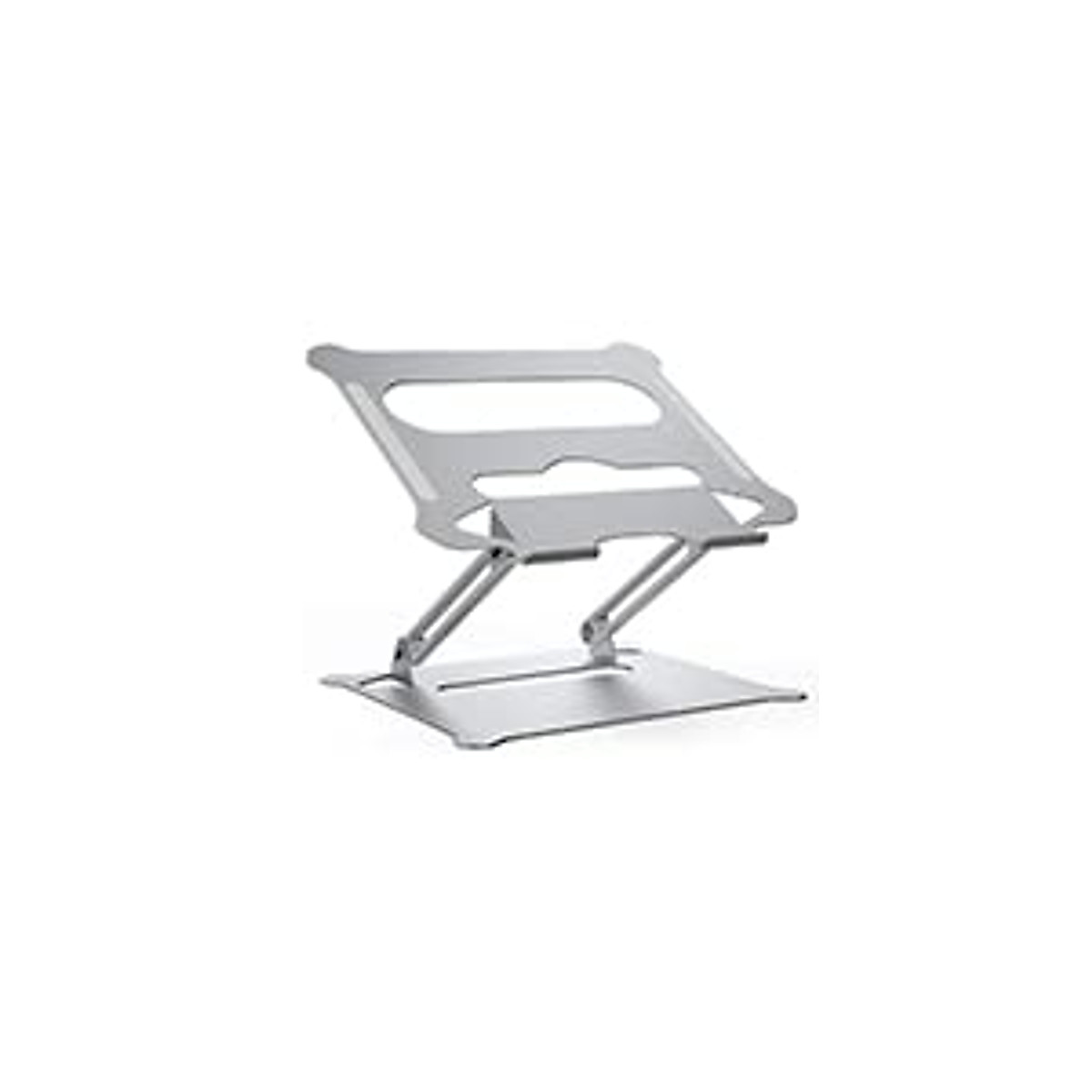 PHOCAR Laptop Riser Stand, Adjustable Laptop Stand Notebook Cooling Stand Foldable Aluminum Portable Computer Stand Compatible for MacBook,HP, Lenovo,Surface,Dell, ASUS, Laptops up to 17 Inch-Silver