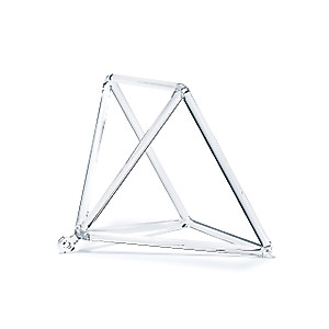 Joysense Clear Quartz Crystal Singing Pyramid 10 inch With Crystal Singing Bowl Striker and Carrying Case