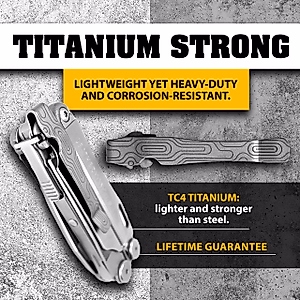 Donk! Pocket Clip for Leatherman Wave, Wave Plus+, Surge & Charge AL, ALX, Ti, XTi - Titanium TC4 - Custom Designs - Quick Release - Extra Carry Options 'Norwegian Wood’