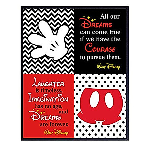 Quotes Wall Art Poster - Unique Inspirational Gift - Home or Office Decor for World Fans, Men, Women - Motivational Room Decorations for Girl, Kids, Boy Bedroom - 8x10 Unframed print
