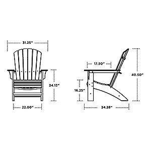 Trex Outdoor Furniture Yacht Club Curveback Adirondack Chair in Charcoal Black