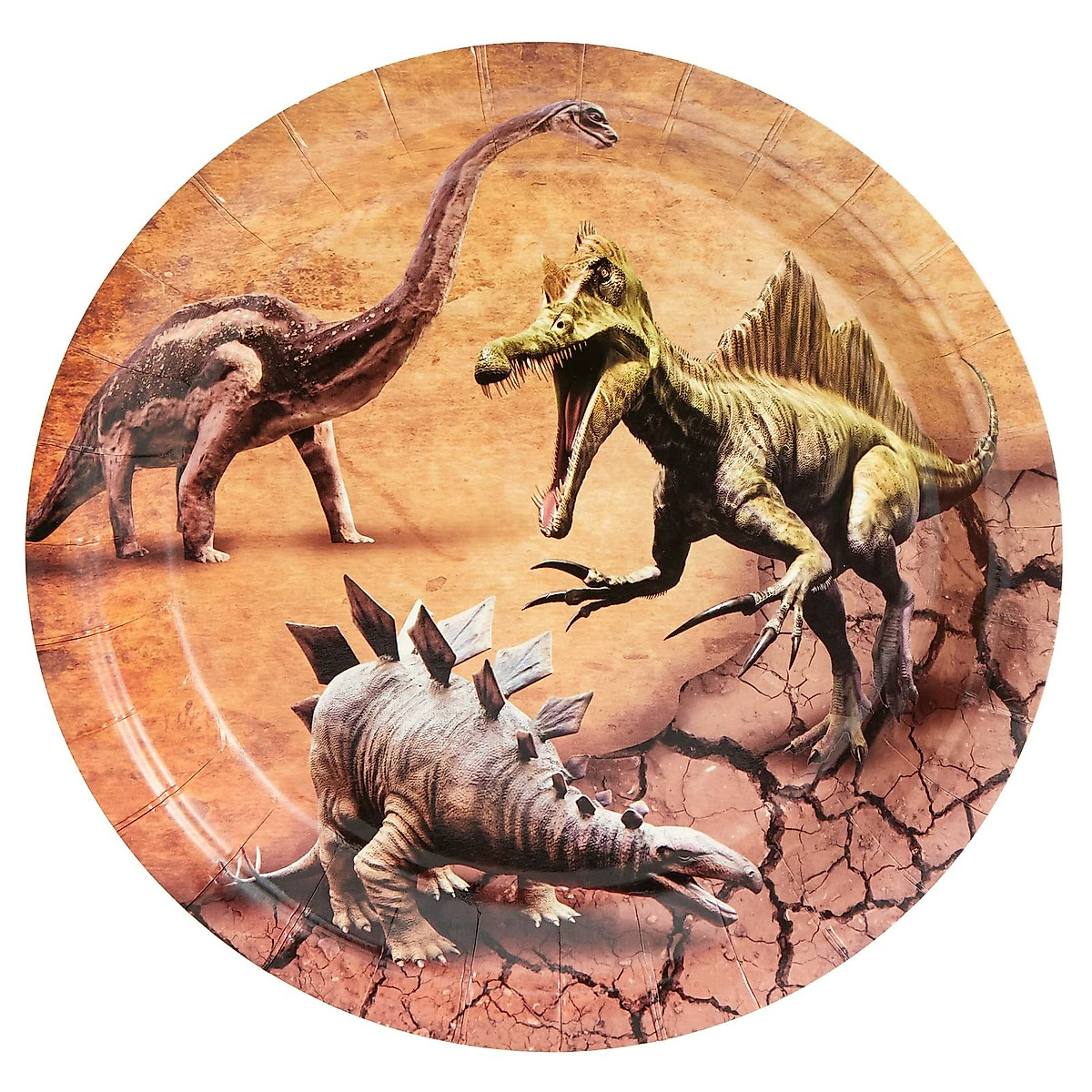 Juvale 144 Piece Jurassic Dinosaur Birthday Party Supplies with Dino Plates, Knives, Spoons, Forks, Cups, and Napkins (Serves 24)