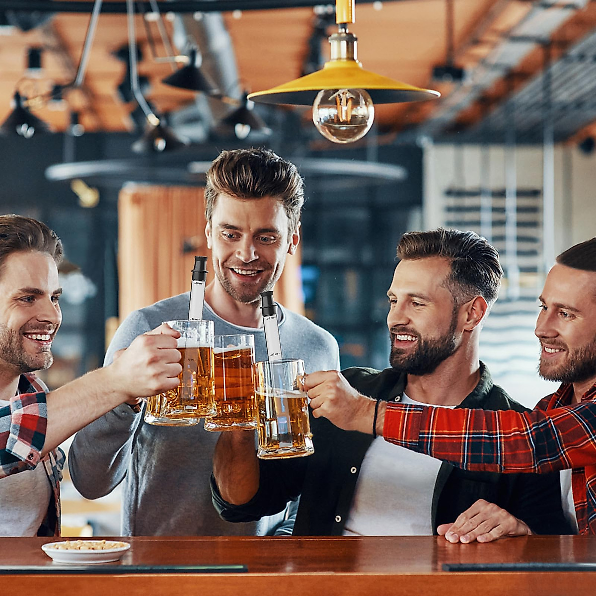 Shot Straw, Shot Holder For Drinks and Chasers,the Beach, Pool, & Parties - Fits All Standard Bottles & Glasses&The Chiase-1oz(Black)