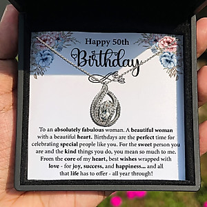 TRYNDI 50th Birthday Gifts For Women, 50th Birthday Gift Ideas, Mom Birthday Gifts From Daughter, 50 Birthday Gifts For Women, Happy Birthday Presents For Women, Happy Birthday Gifts For Mom, Grandmother, Wife, Sister, Friend 50th Birthday Cards Gifts For