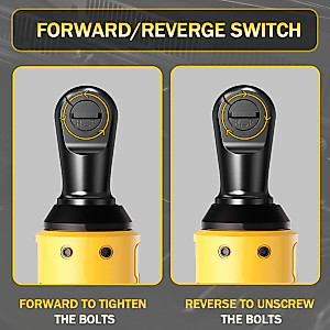 JSYBOY 3/8" Cordless Ratchet Wrench Set, 45FT-LBS Electric Ratchet 320RPM Power Ratchet Wrench with Variable Speed, LED Light, 3/8" to 1/4" Sealed Head Ratchet, Bare Tool Only