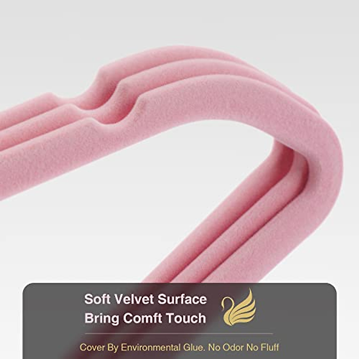 Ulimart Pink Velvet Hangers - Hangers 50 Pack - Hangers Non Slip Felt Hangers Durable Velvet Hangers Non Slip Clothes Hangers for Coats, Suit, Jackets, Pants & Dress Clothes Velvet Hangers