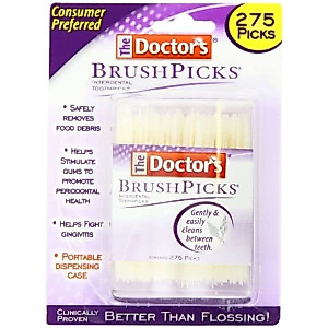 The Doctor's BrushPicks Interdental Toothpicks, 275 Count (Pack of 2)